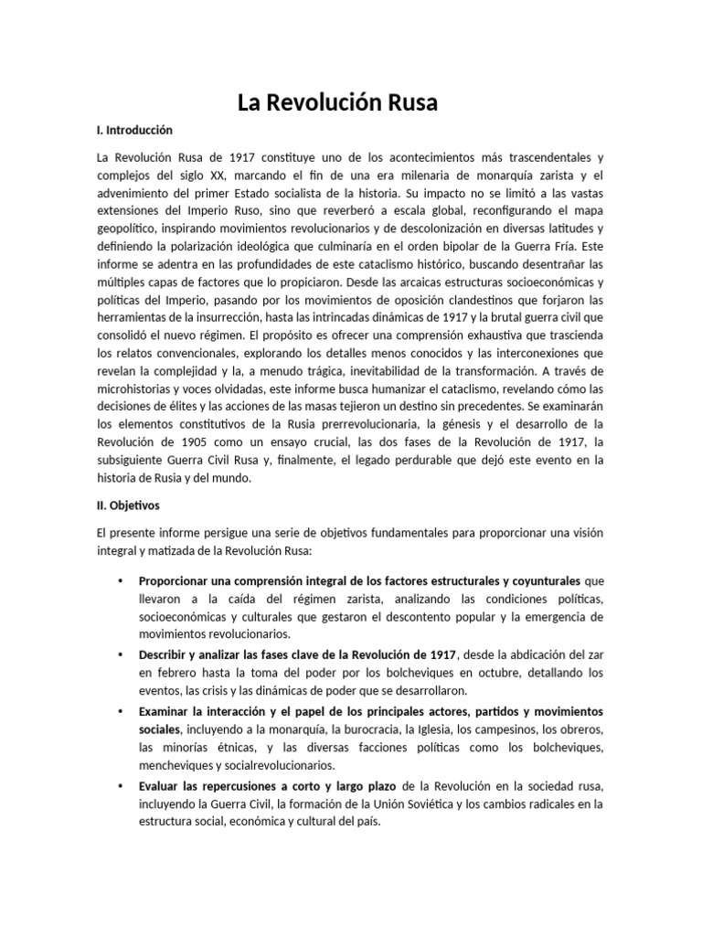 Análisis Integral de la Revolución Rusa | PDF | Vladimir Lenin ...