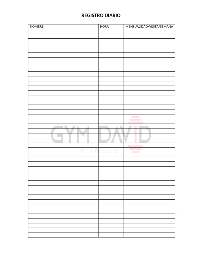 Registro Diario 2 | PDF