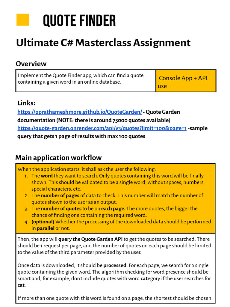 17 - Quote Finder - Requirements | PDF | Command Line Interface | Software
