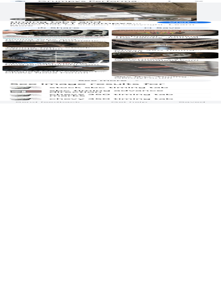 1995 SBC Timing Tab Overview | PDF | Chevrolet | Industries