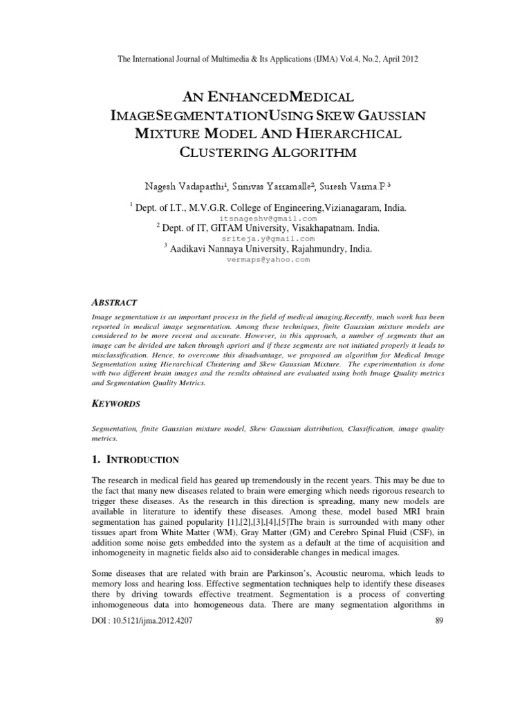 An Enhanced Medical Images Segmentation Using Skey Gaussian Mixture ... An Enhanced Medical Images Segmentation Using Skey Gaussian Mixture ...