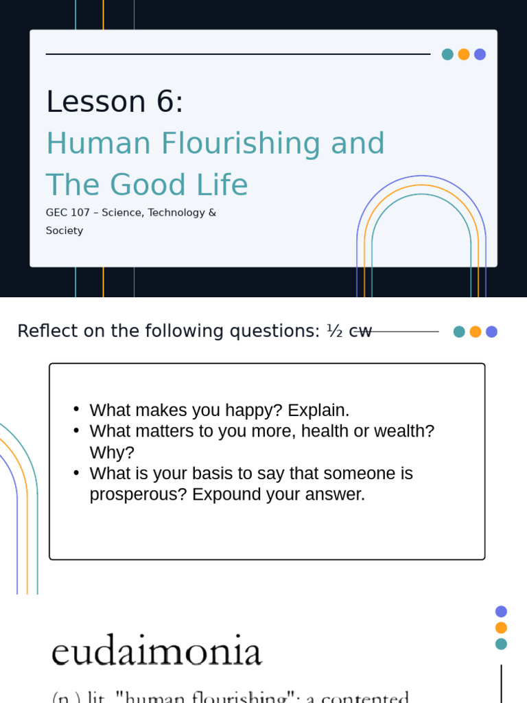 Human Flourishing and Eudaimonia Explained | PDF