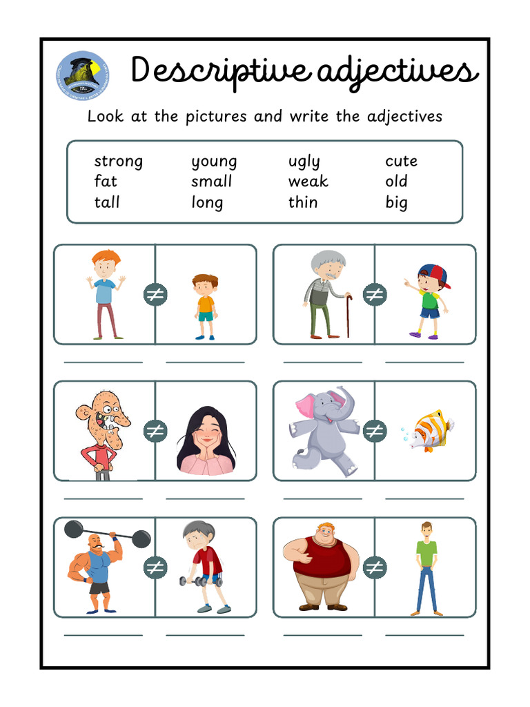 Descriptive Adjectives Worksheet 5th 20250901 121935 0000 | PDF