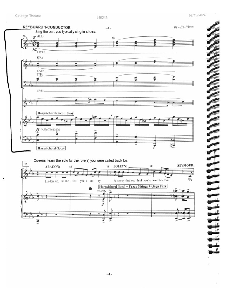 Queen Cut, Six The Musical | PDF | Musical Instruments