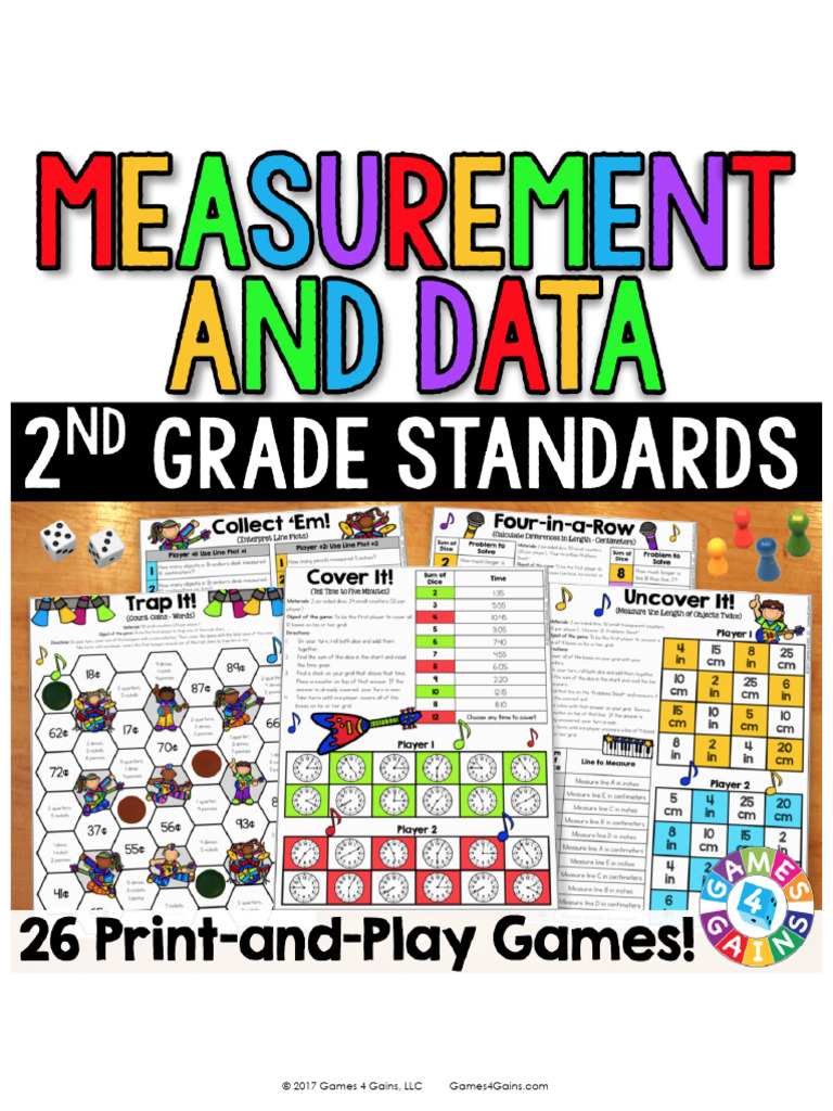 3 - 2nd Grade Math Centers_ 2nd Grade Measurement and Data Games {2.MD ...