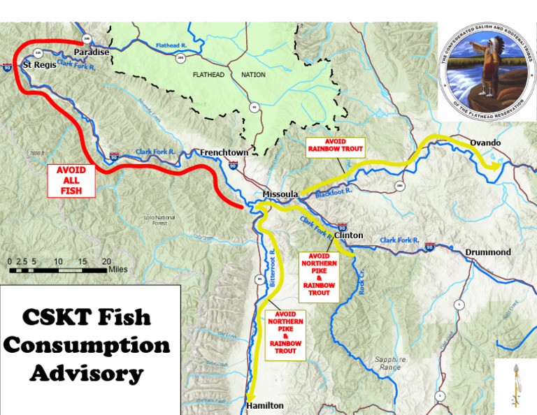 CSKT Fish Consumption Advisory Map | PDF | Geographic Data And Information