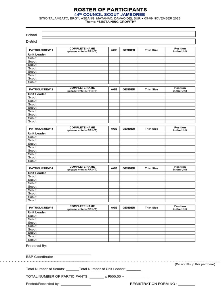 Roster of Participants | PDF