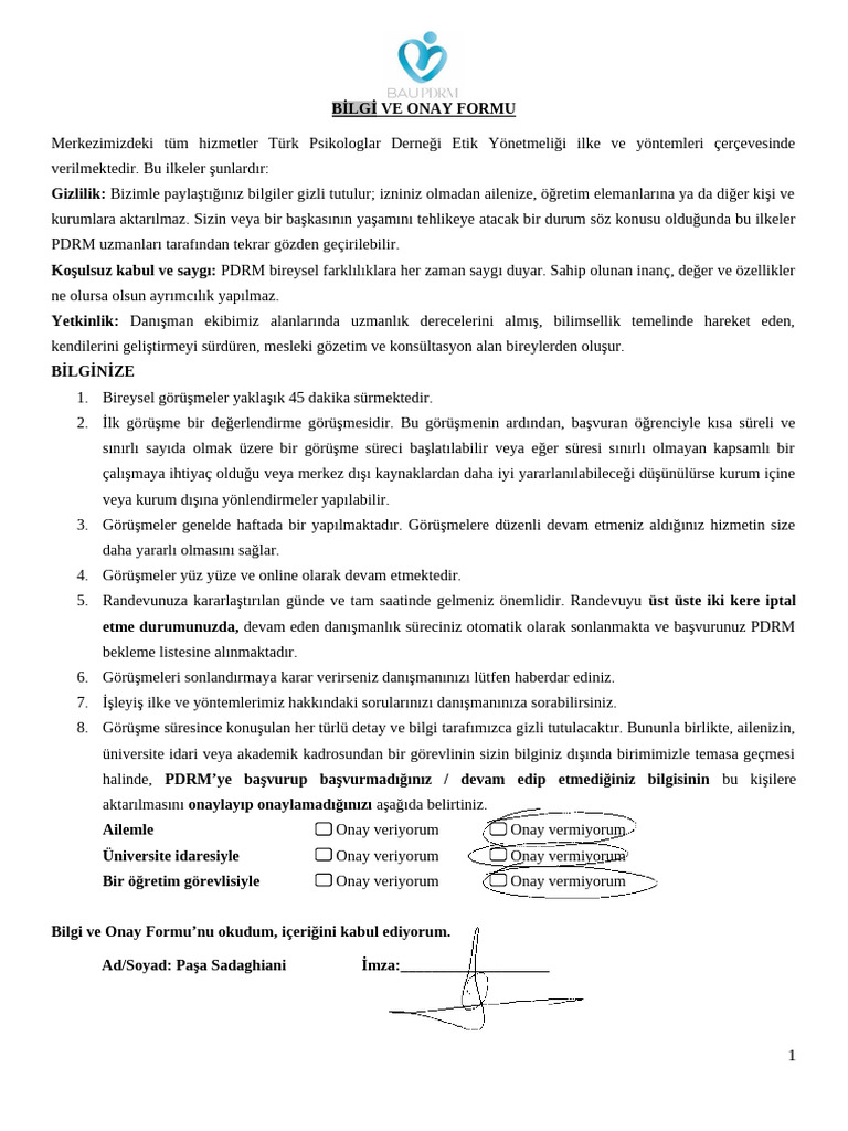 PDRM Başvuru Formu | PDF