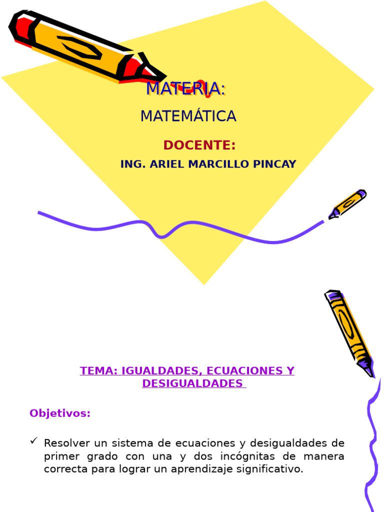 Clase Ariel Marcillo PPT Matemáticas 8vo UE PPGOMEZ 2021 | PDF ...