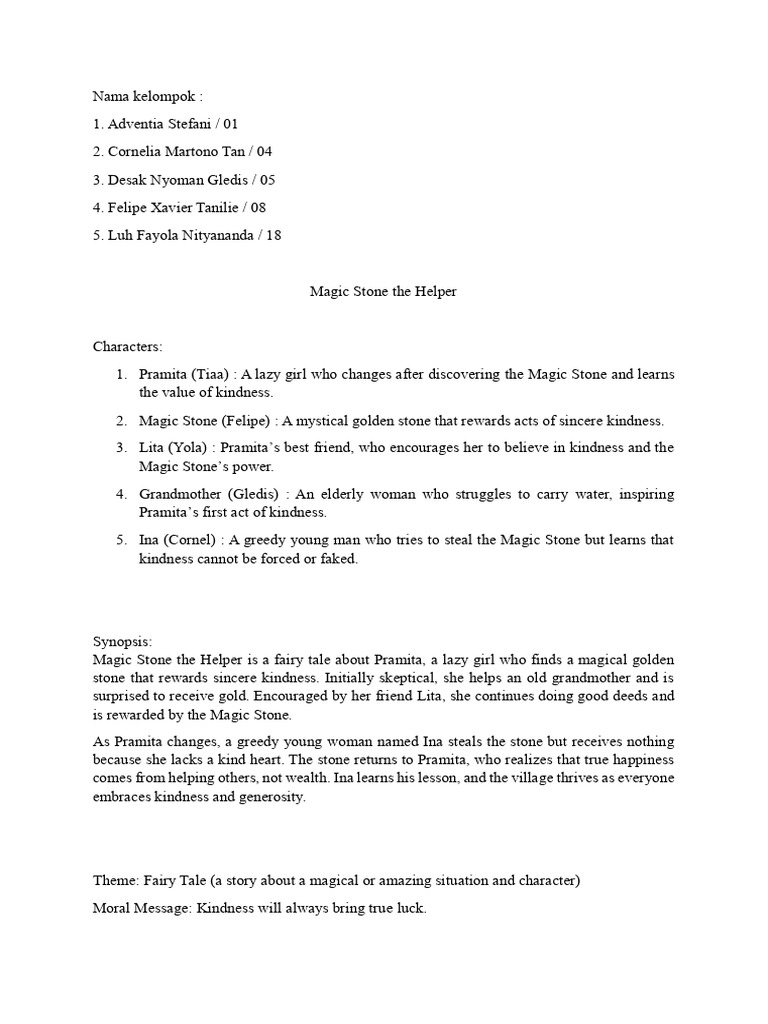 Magic Stone The Helper | PDF