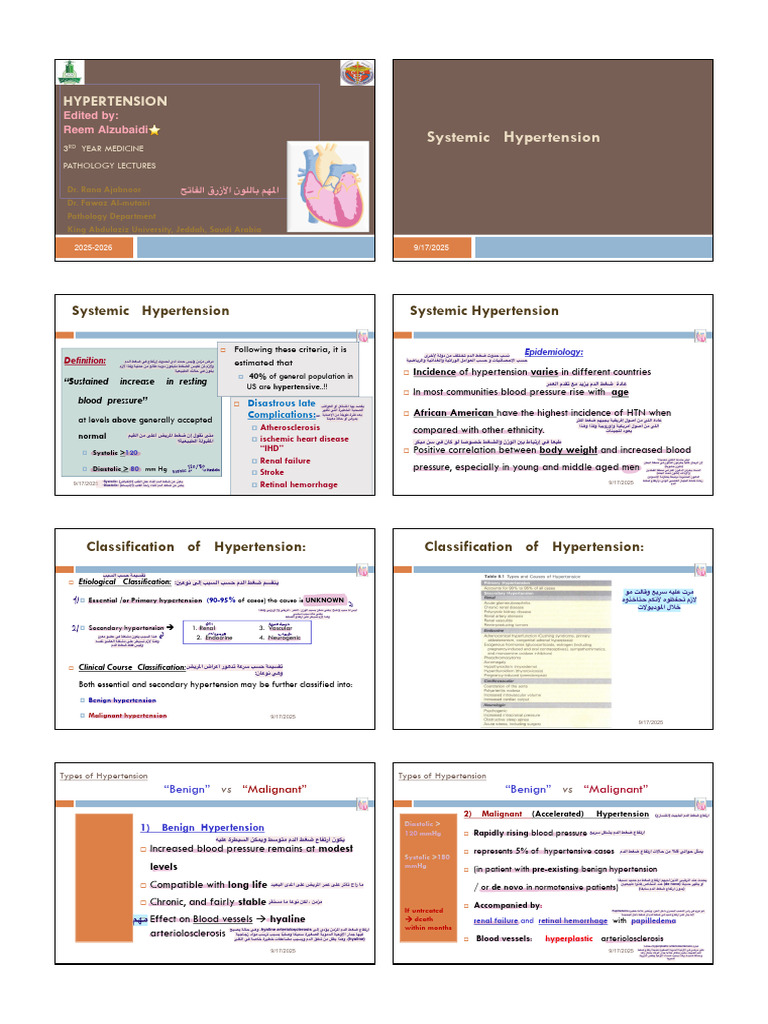 L1 Pathology of Hypertension (EDITED) | PDF