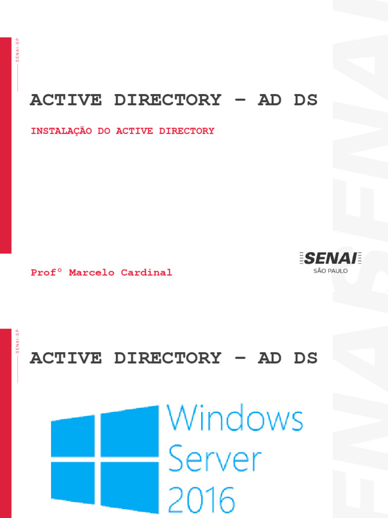 Instalação e Estrutura do Active Directory | PDF | Diretório ativo ...