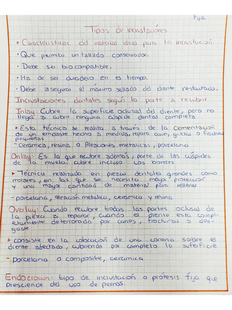 Tipos de Incrustación | PDF