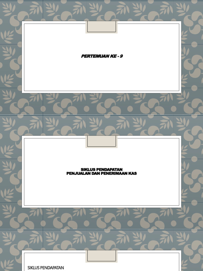 Siklus Pendapatan Dan Penerimaan Kas | PDF