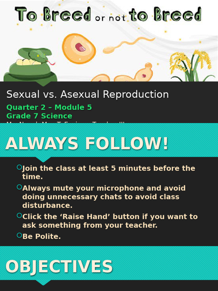 Sexual vs. Asexual Reproduction Guide | PDF | Sexual Reproduction ...