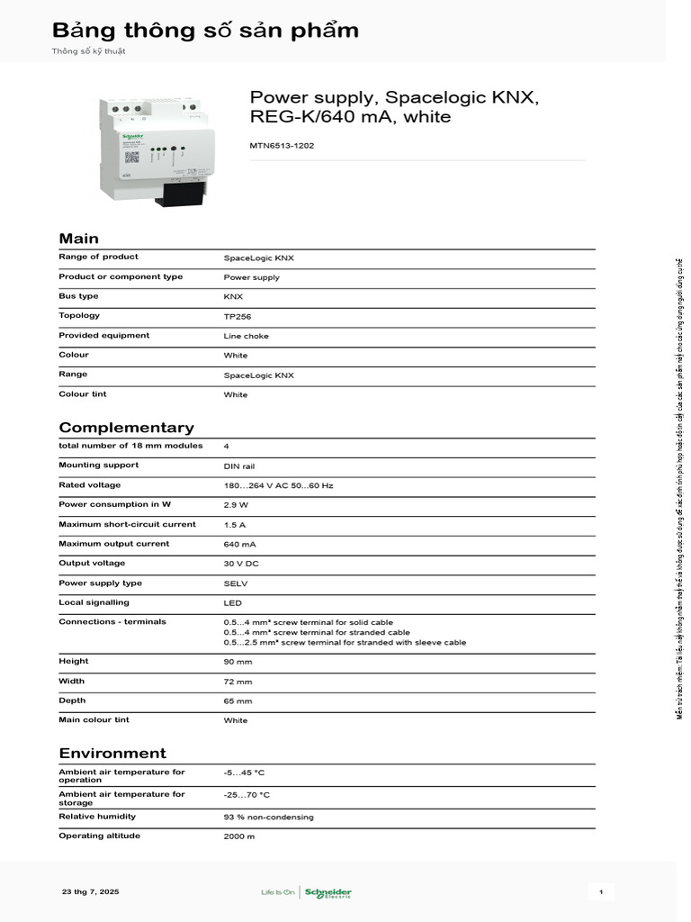 03. Bộ Cấp Nguồn Knx Ps (Mtn6513-1202) | PDF