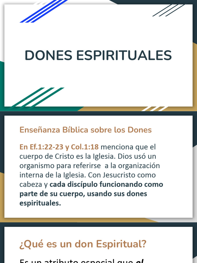 Dones Espirituales | PDF | Don espiritual | Iglesia cristiana