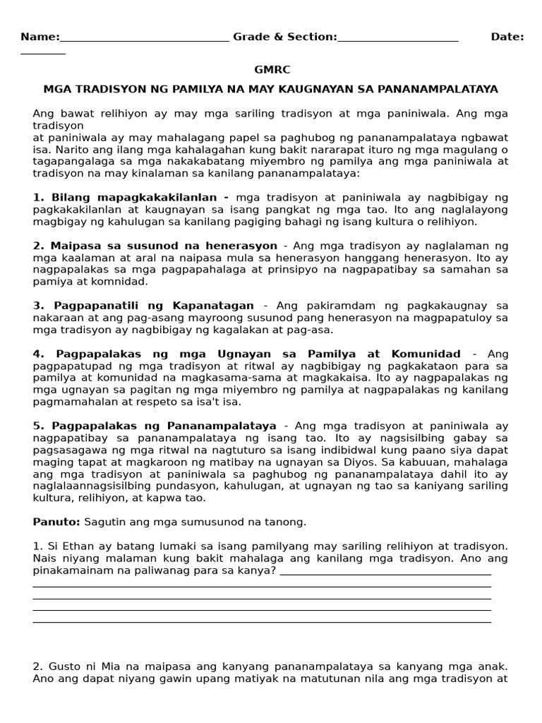 GMRC Lesson Module | PDF