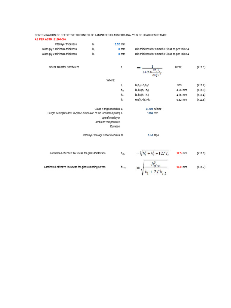 ASTM Glass Based On Effective Thickness | PDF | Materials | Mechanical ...
