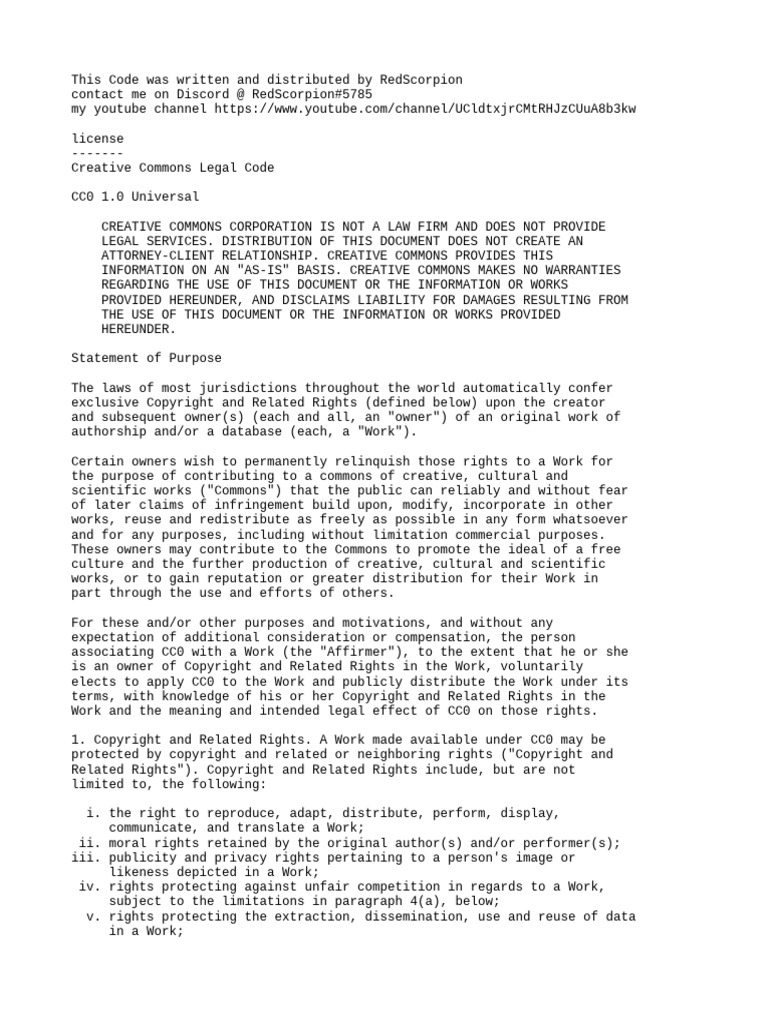 License | PDF | Creative Commons License | Copyright