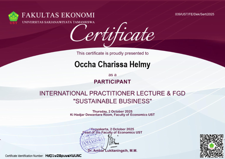 International Practitioner Lecture Occha Charissa Helmy | PDF