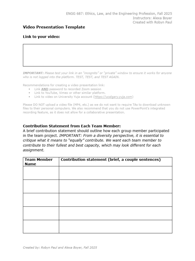 B.1. Video Presentations Submission Template | PDF