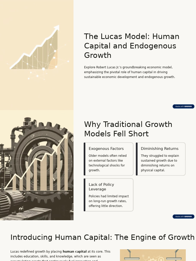 The Lucas Model Human Capital and Endogenous Growth | PDF | Economic ...