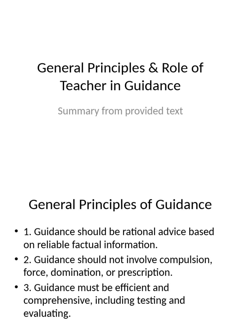 Guidance Presentation With Conclusion | PDF