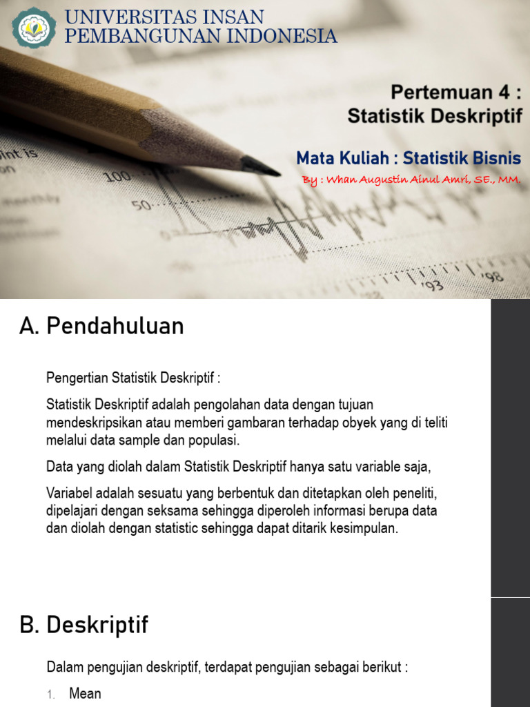 Pertemuan 4. Statistik Deskriptif | PDF