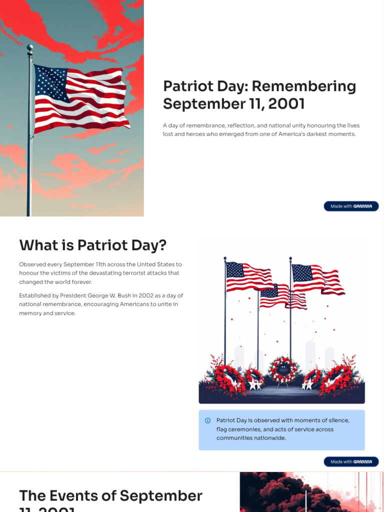 Patriot Day: Honoring 9/11 Victims | PDF | September 11 Attacks ...