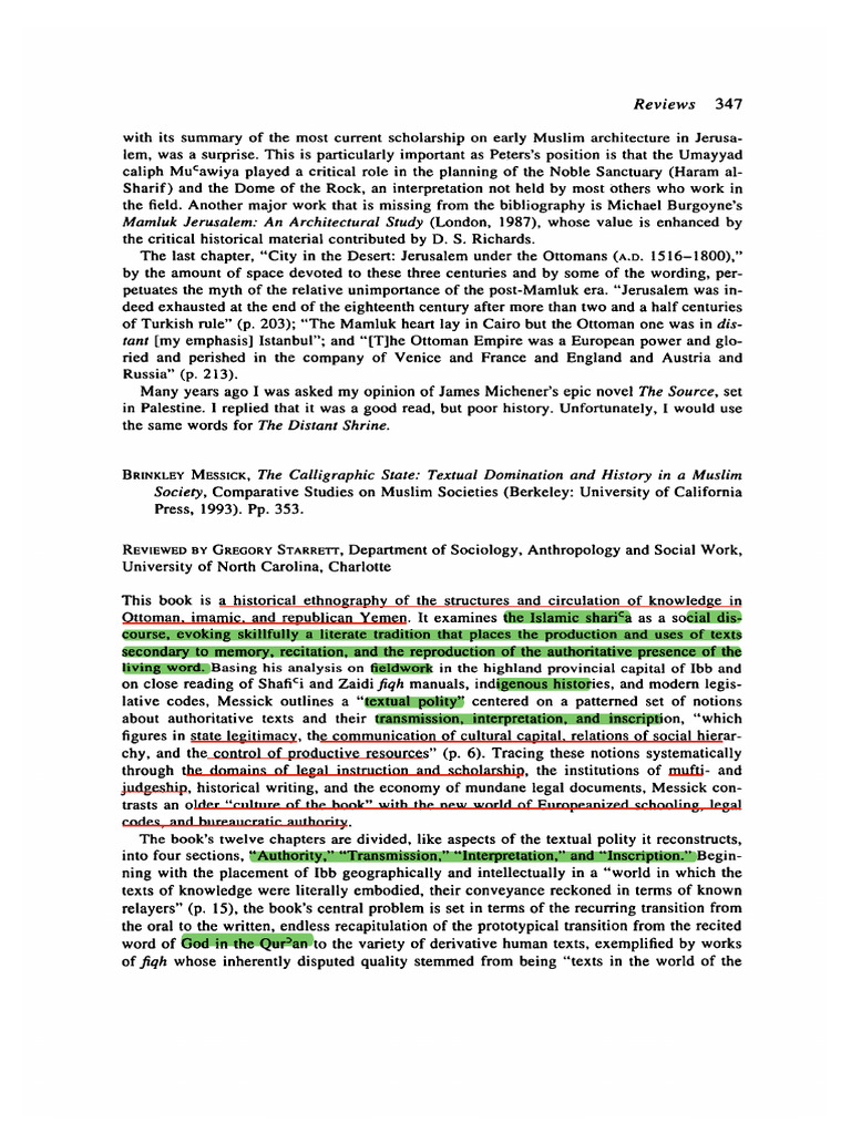 Starrett 1994 | PDF | Sharia | Islamic Jurisprudence