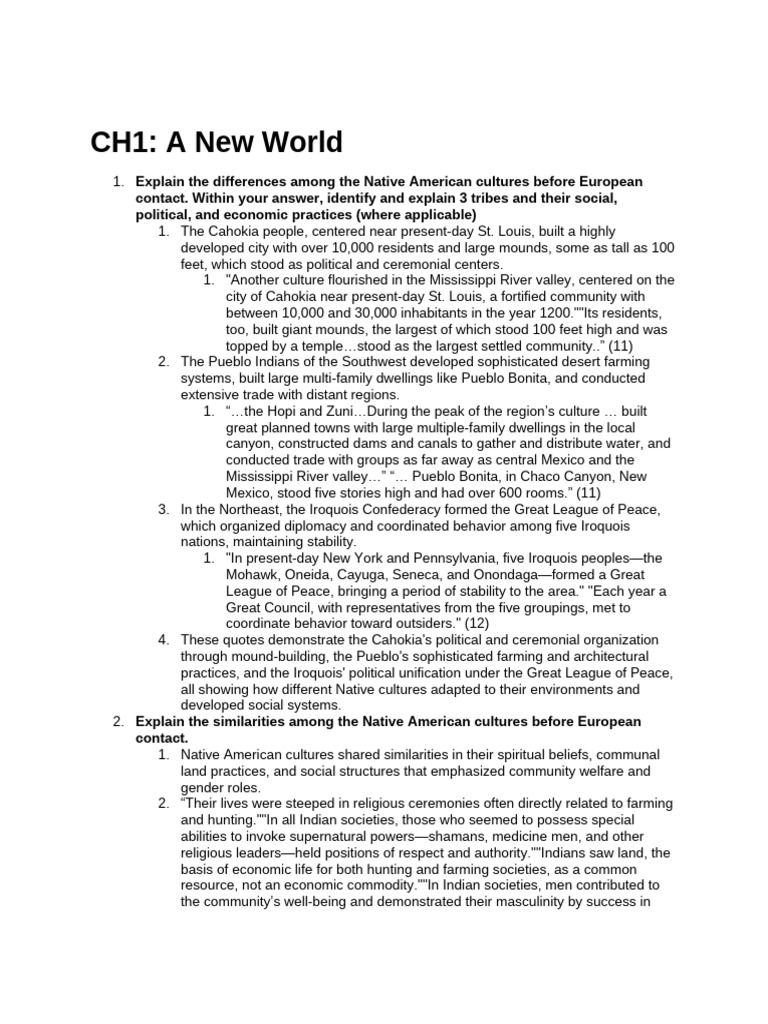 Native American Cultures Pre-Contact | PDF | Spanish Empire | Native ...