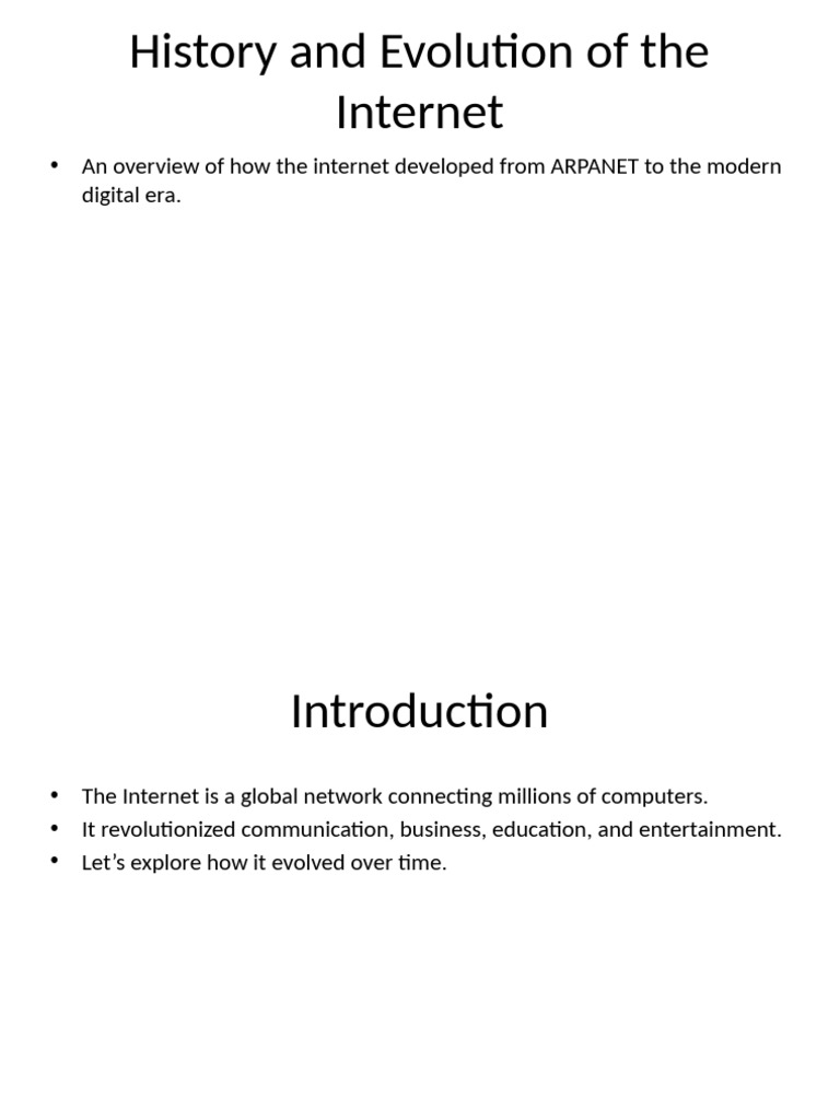 Evolution of the Internet Timeline | PDF | Internet | World Wide Web