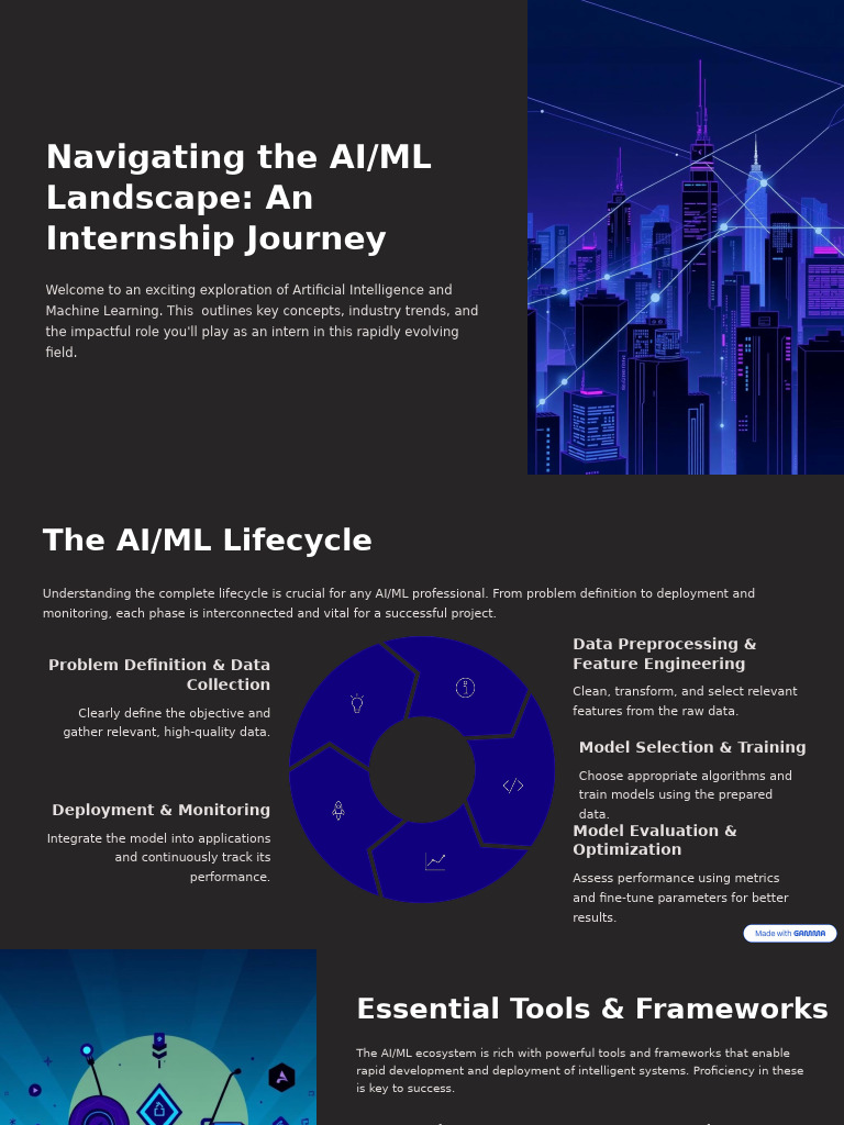 Navigating The AIML Landscape An Internship Journey | PDF | Machine ...