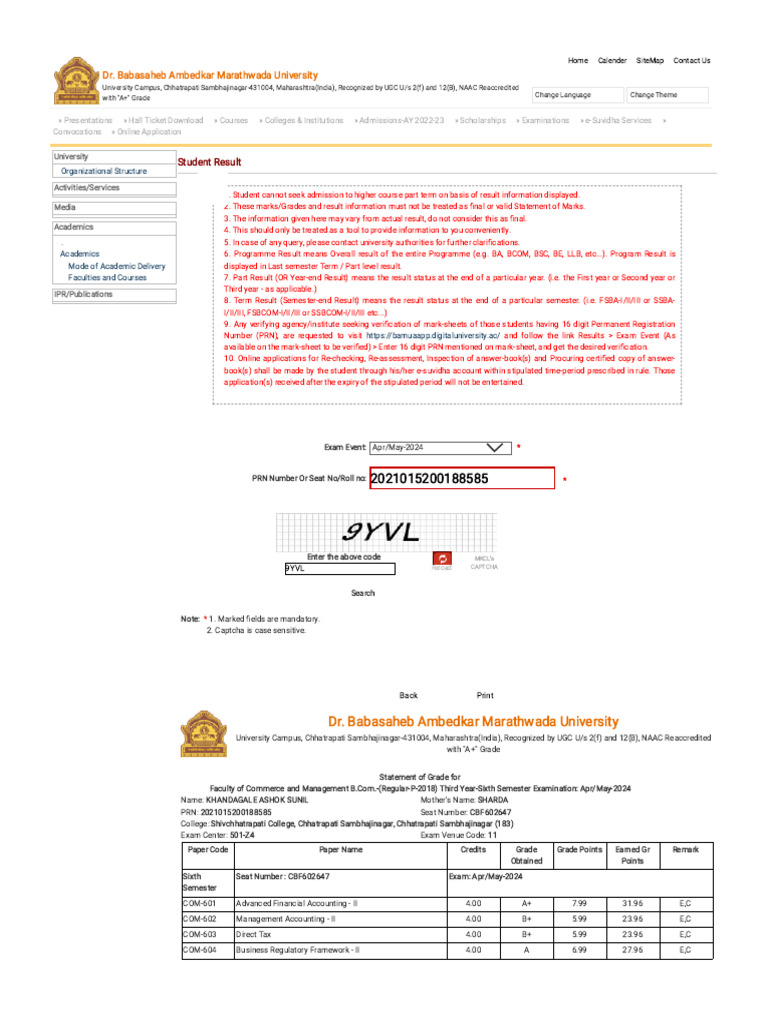 Dr. Babasaheb Ambedkar Marathwada University | PDF | Educational Stages