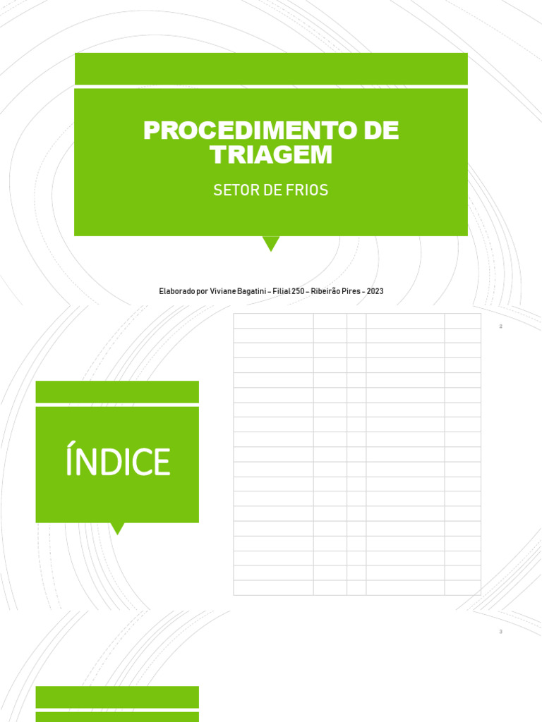 Procedimento de Triagem de Frios | PDF