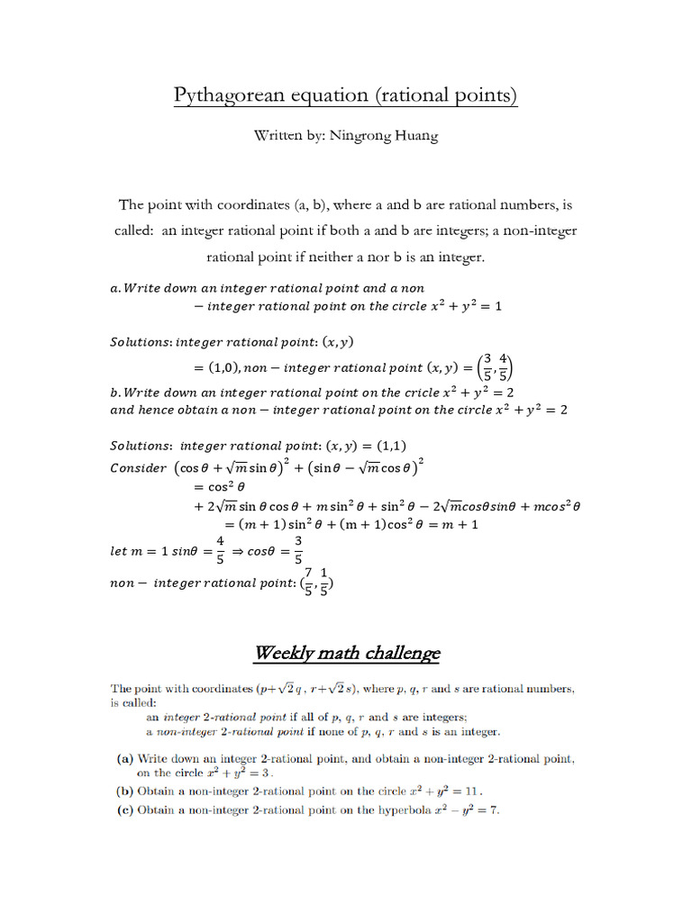 Math Challenge Diophantine Equation | PDF