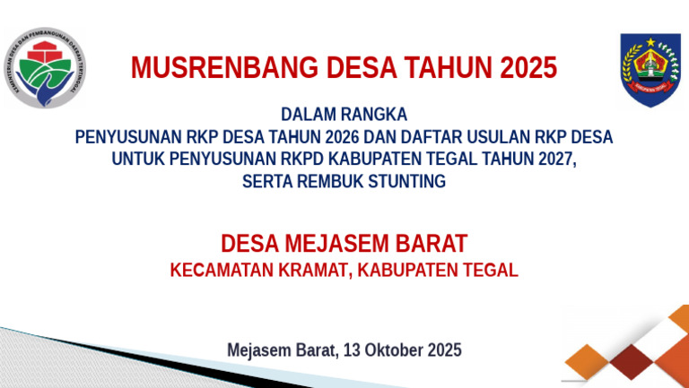 Contoh Banner Musrenbang Desa 2025 | PDF