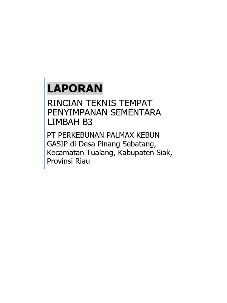 Rintek Limbah b3 PT Palmax | PDF