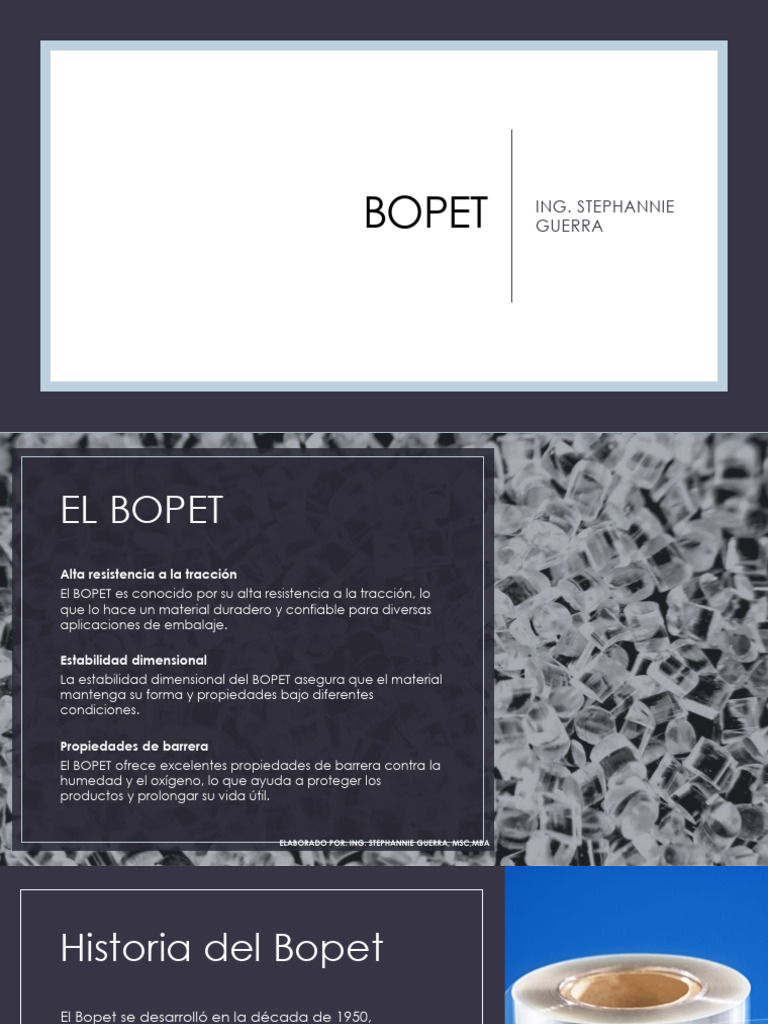 Propiedades y Usos del BOPET | PDF | Extrusión | Materiales