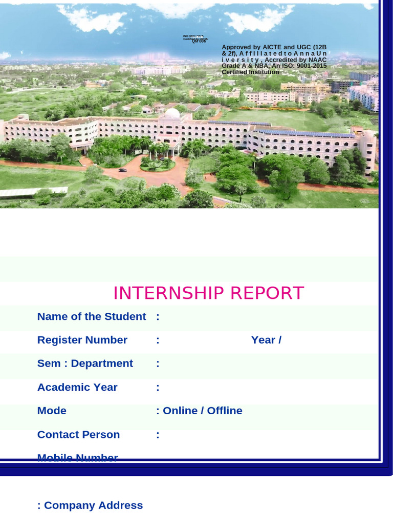 Intership Report 2025. (Sample) | PDF | Accounting | Internship