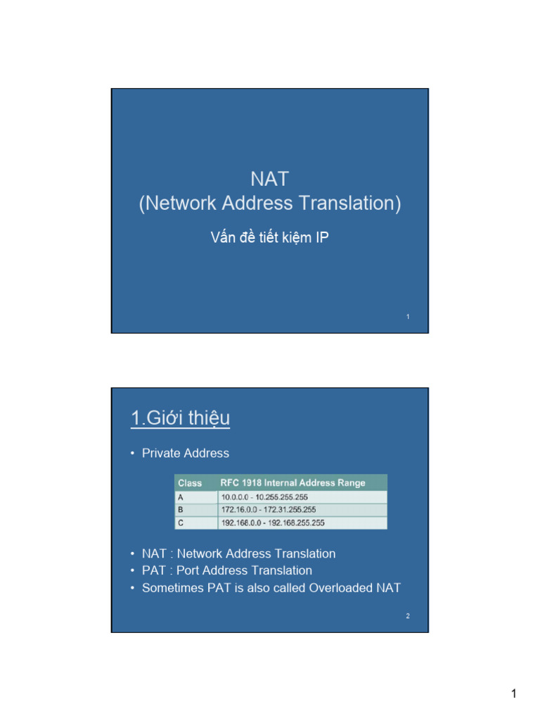 NAT (Network Address Translation) : V N Ti Tki mIP | PDF