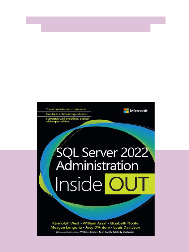 SQL Server 2022 Administration Inside Out 1st Edition Randolph West PDF Available | PDF ...