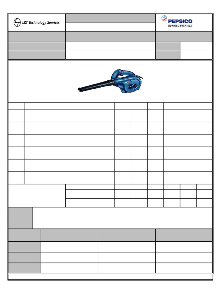 Air Blower Safety Checklist Report | PDF
