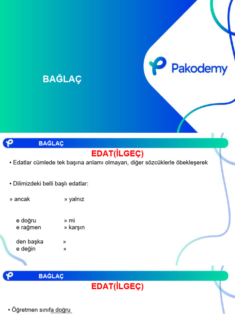Tyt Sozcukturleri Edat-Baglac-Unlem Bolum-2 3353602 | PDF