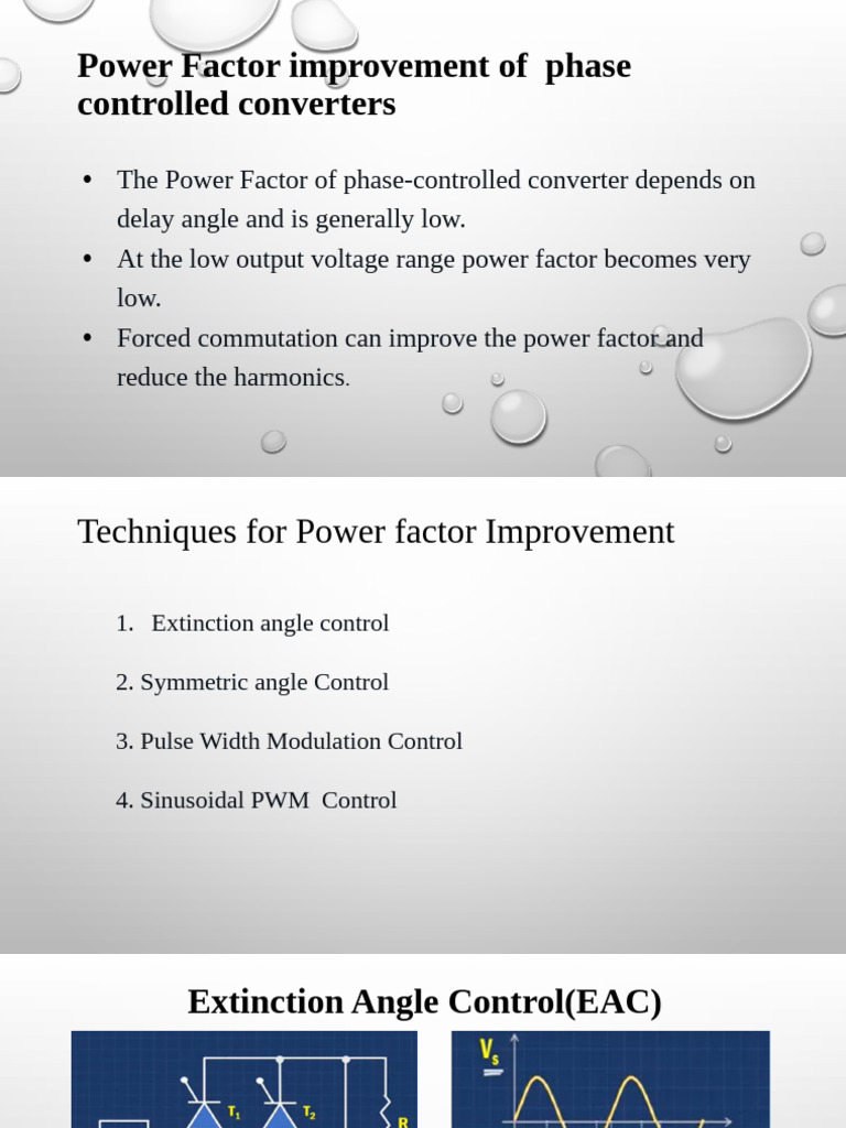 Power Factor Improvement Techniques for Converters | PDF