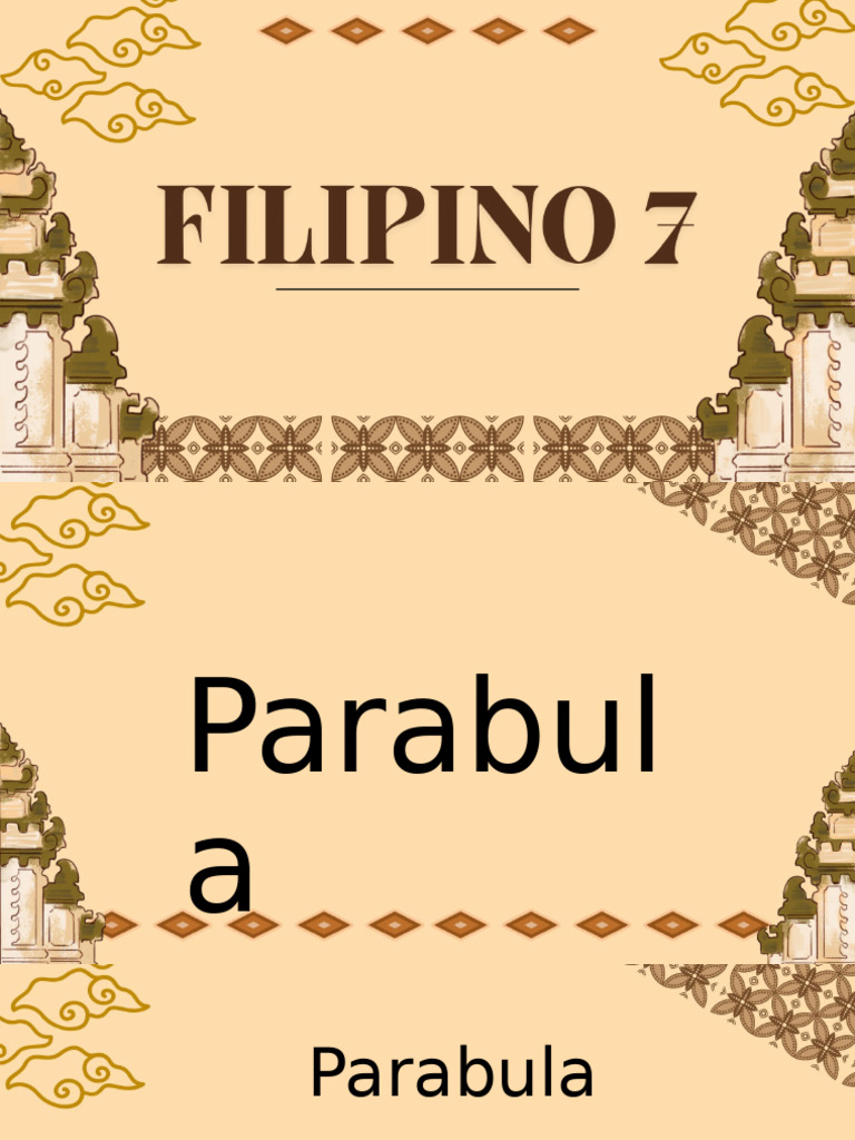Parabula-at-Mito (Grade 7 Topic) 2nd Quarter | PDF