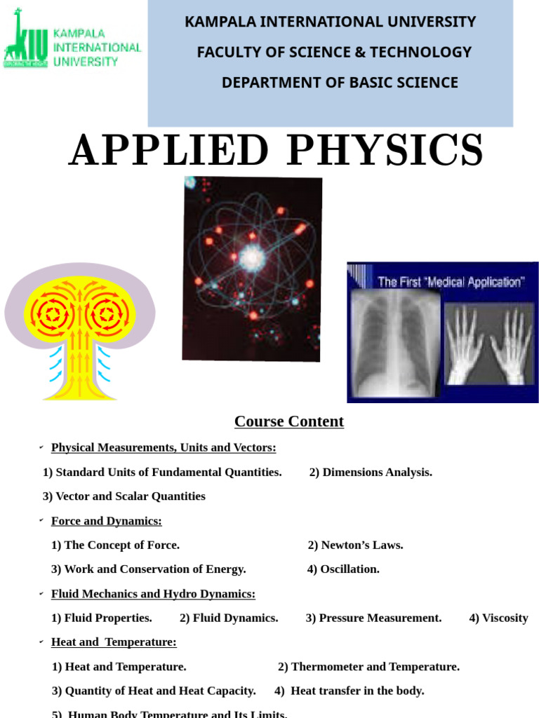 Applied Physics Course Overview | PDF | International System Of Units ...