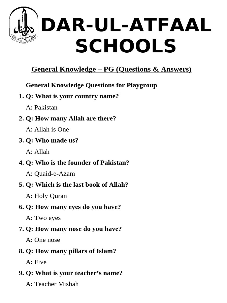 PG General Knowledge (Questions & Answers) | PDF