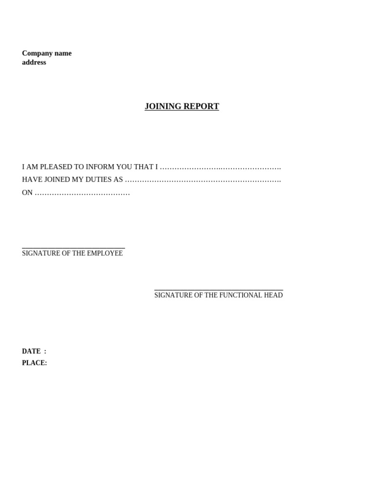 Joining Report | PDF